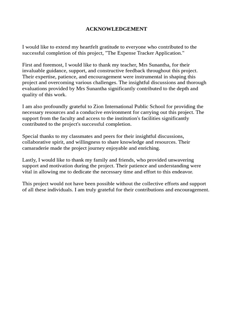 CSC Project On Expense Tracker Application | PDF | Computing ...