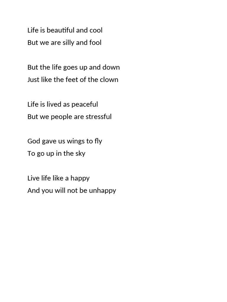 Poem by Himakshi On Life | PDF