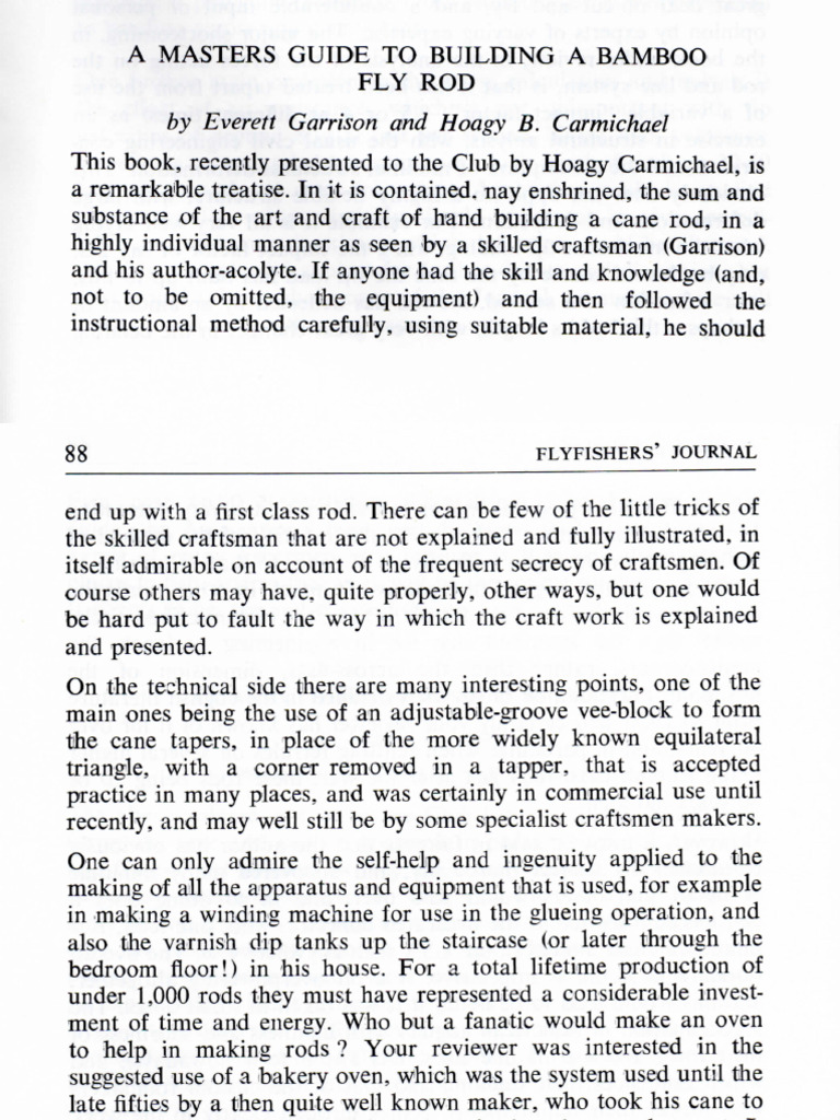 A Masters Guide To Building A Bamboo Fly Rod by E. Garrison and H.B ...