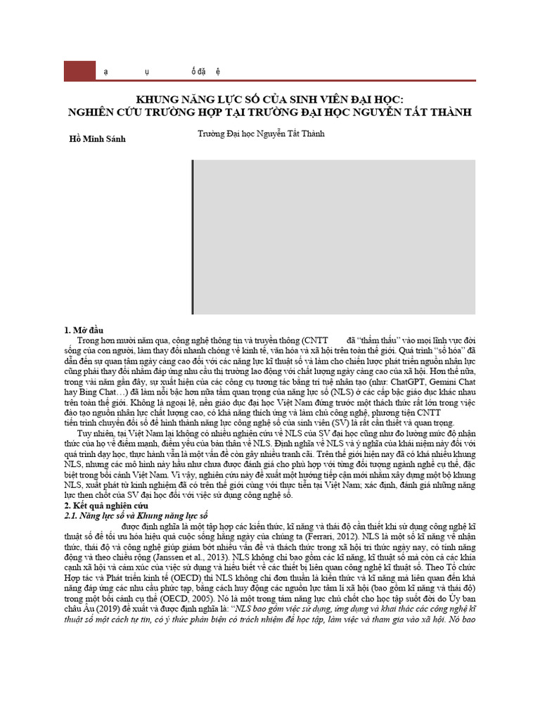 Khung NNG LC S Ca Sinh Vin I HC Nghin Cu TRNG HP Ti TRNG I HC Nguyn TT ...