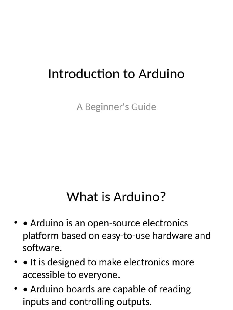 Arduino Beginners Guide | PDF | Art | Technology & Engineering Arduino Beginners Guide | PDF | Art | Technology & Engineering