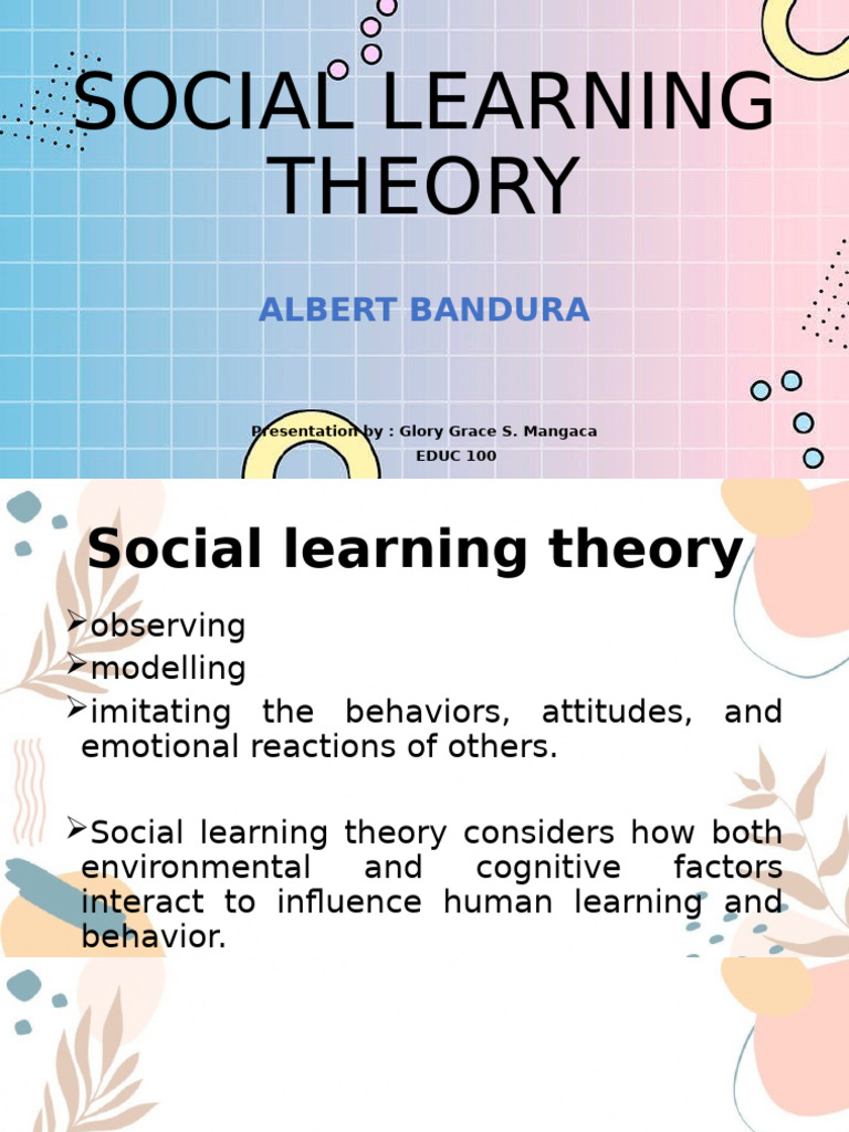 Social Learning Theory | PDF