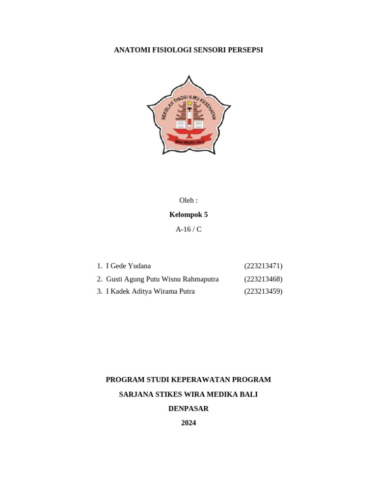 Anatomi Fisiologi Sensori Persepsi | PDF | Sains & Matematika