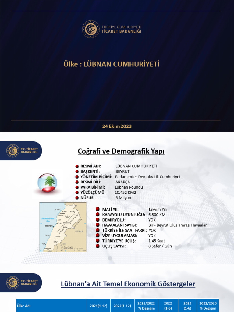 Lubnan Pazarina Giris Sunumu | PDF