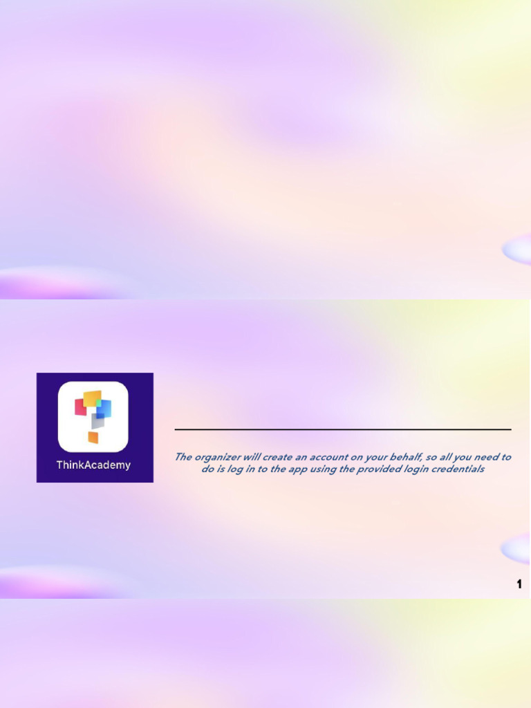 Think Academy App Guide TMC2023 | PDF | Login | Computing