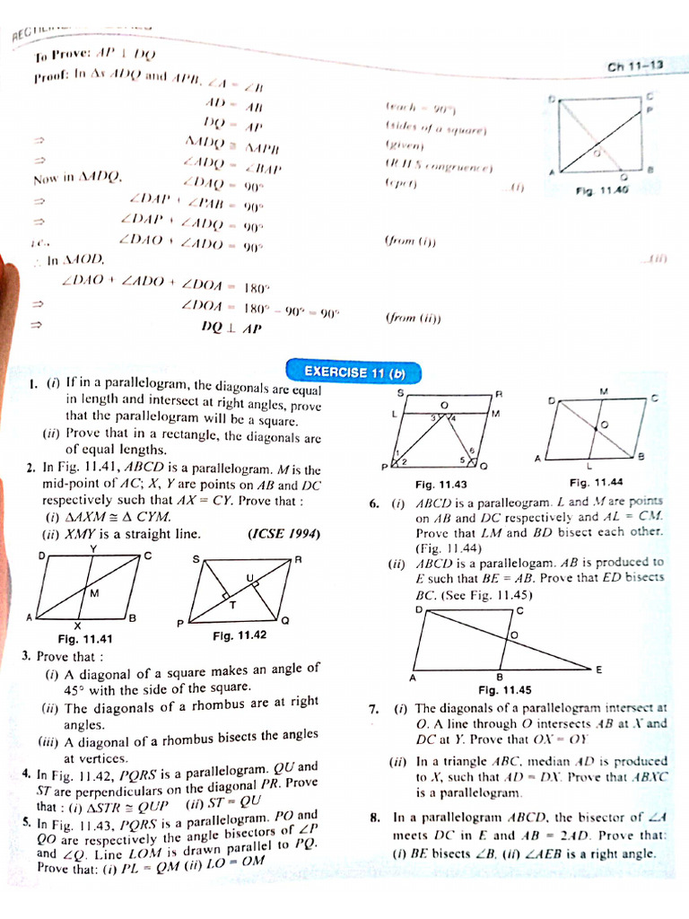 Rectilinear Figures Chapter Practice Questions | PDF