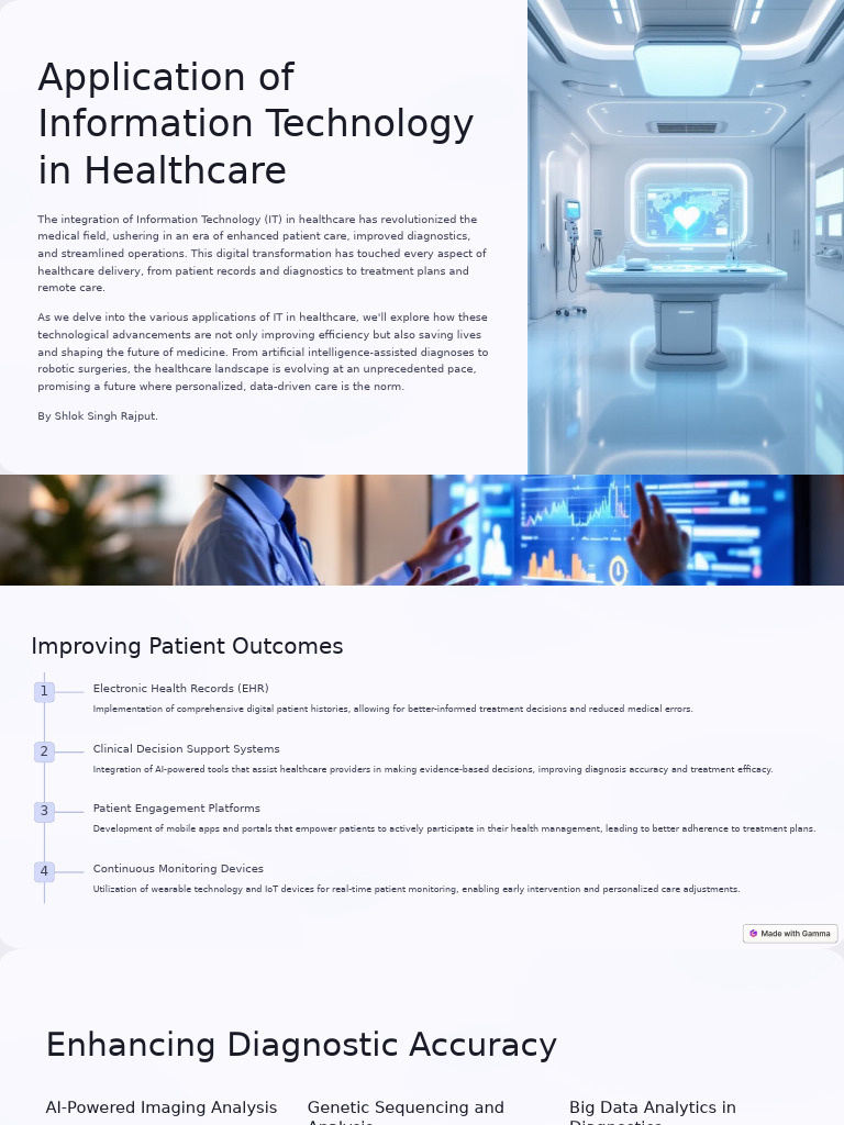 Application of Information Technology in Healthcare | PDF | Medical ...