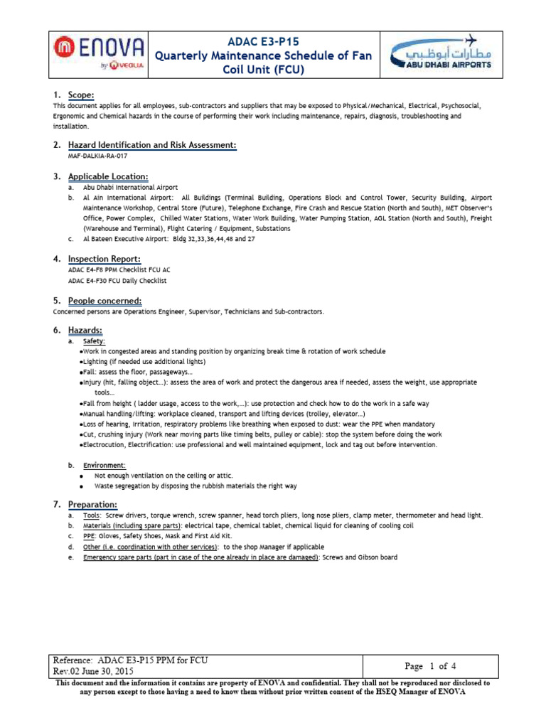 ADAC E3-P15 PPM For FCU R2 | PDF | Personal Protective Equipment | Belt ...