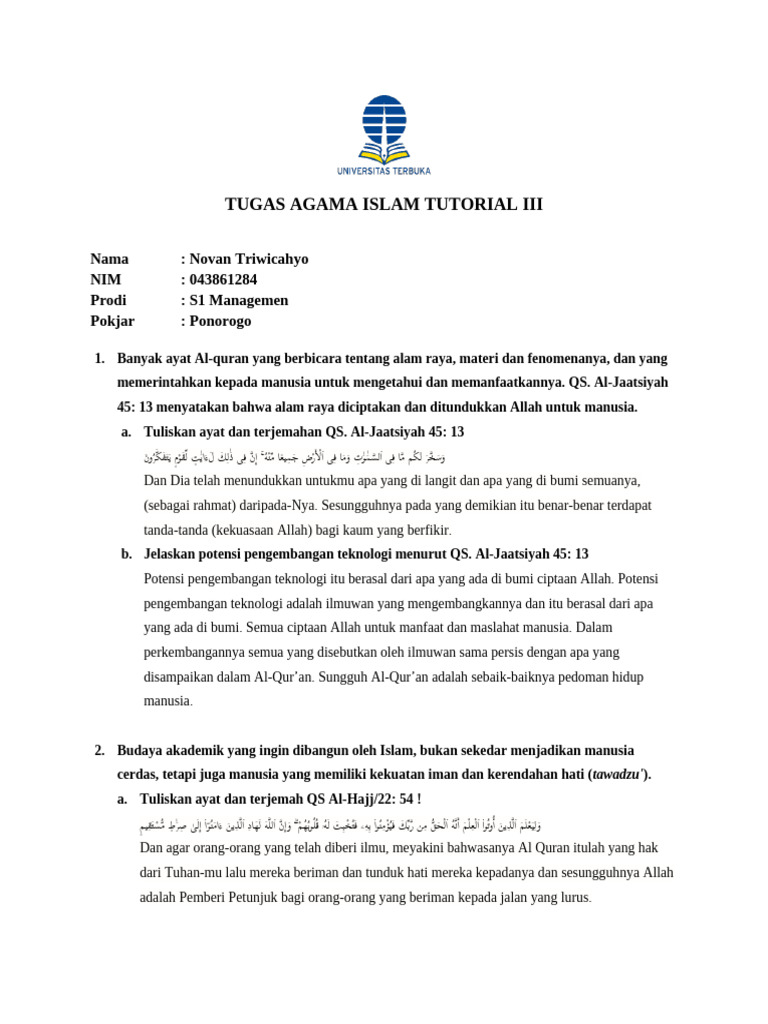 Tugas 3 Agama Islam | PDF
