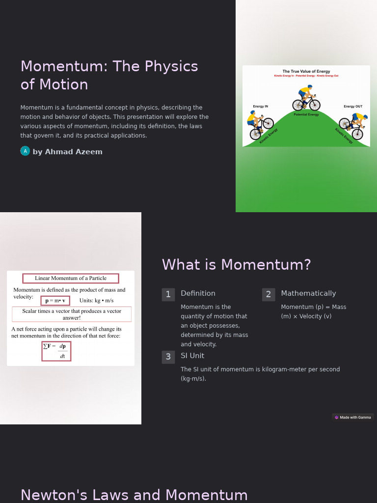 Physics of Momentum Explained | PDF | Momentum | Rotation Around A ...