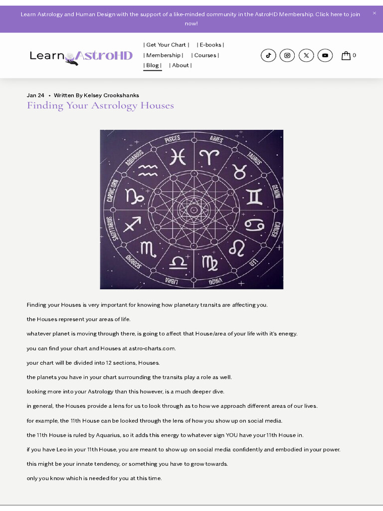 Finding Your Astrology Houses - The Human Design Astrologer | PDF ...