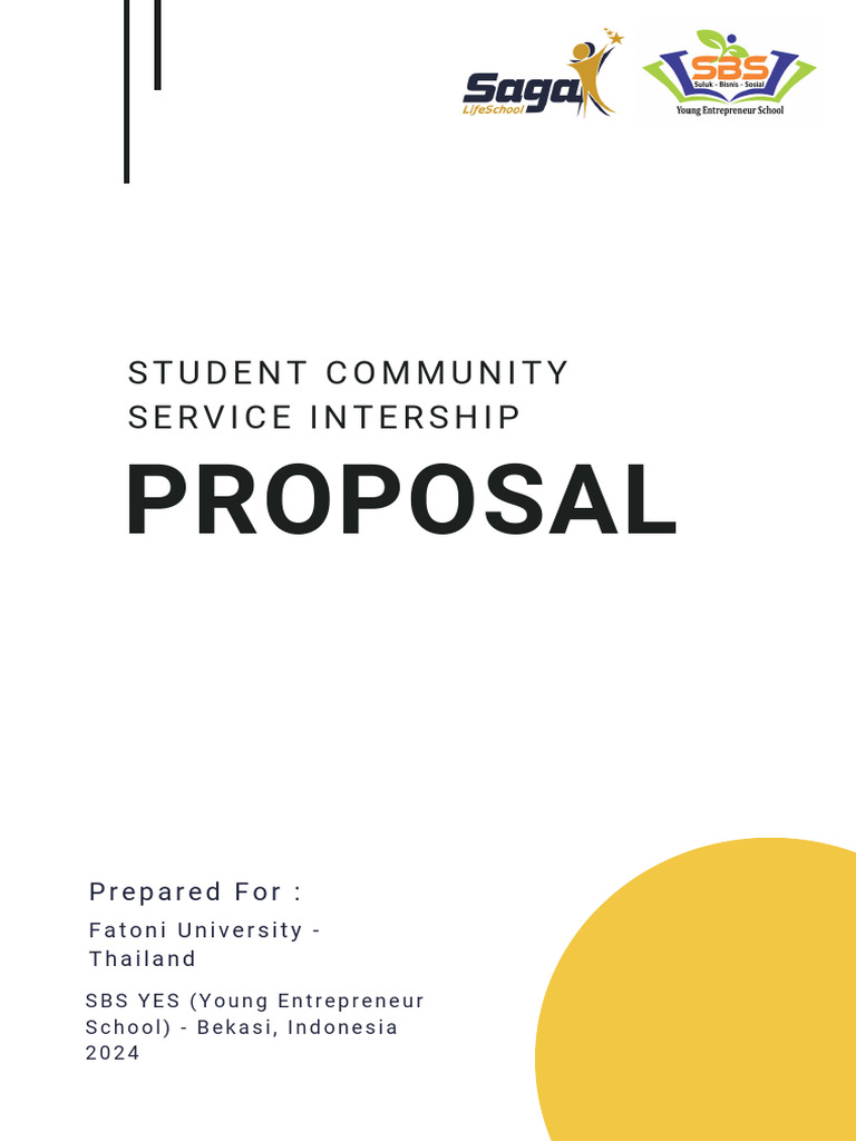 Student Community Service Intership Proposal | PDF | Entrepreneurship ...