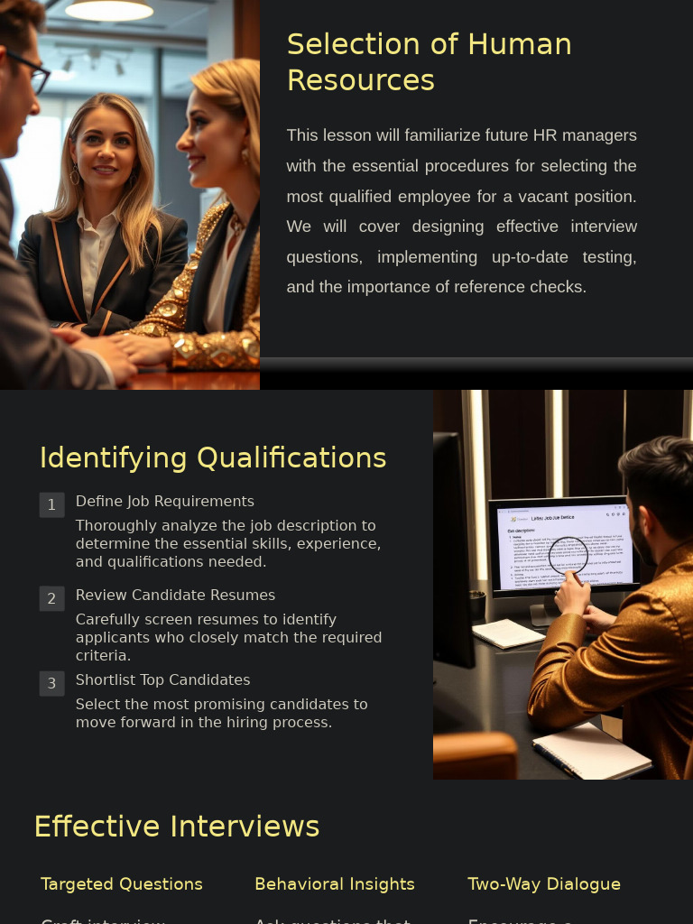 HR Selection Process Guide | PDF | Recruitment | Organizational Behavior