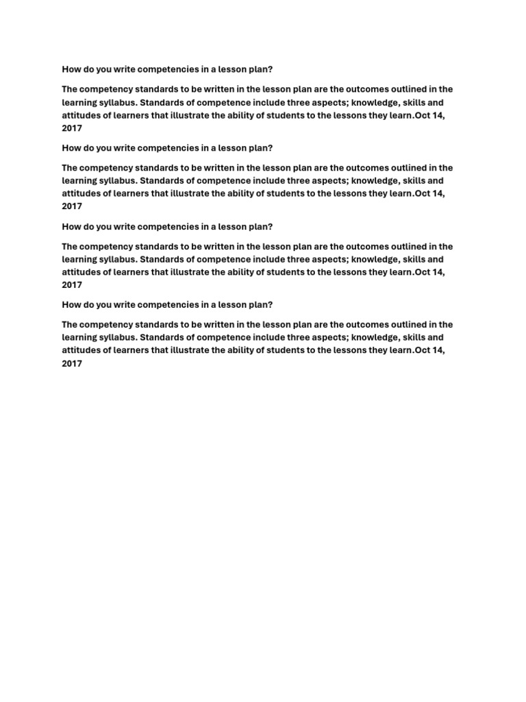 tips for competency | PDF