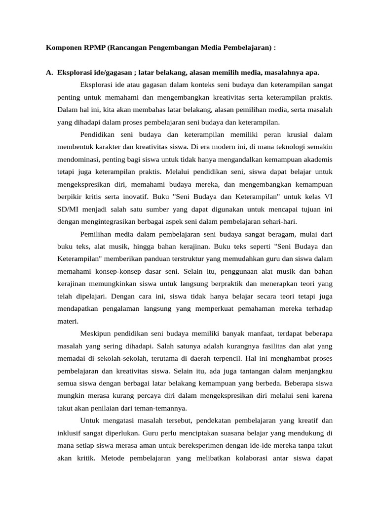 Komponen RPMP SPDP | PDF | Seni