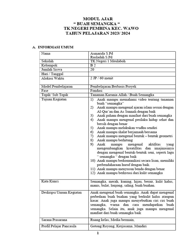 Perangkat Pembelajaran - Nuraini - 24050112470-Salah | PDF