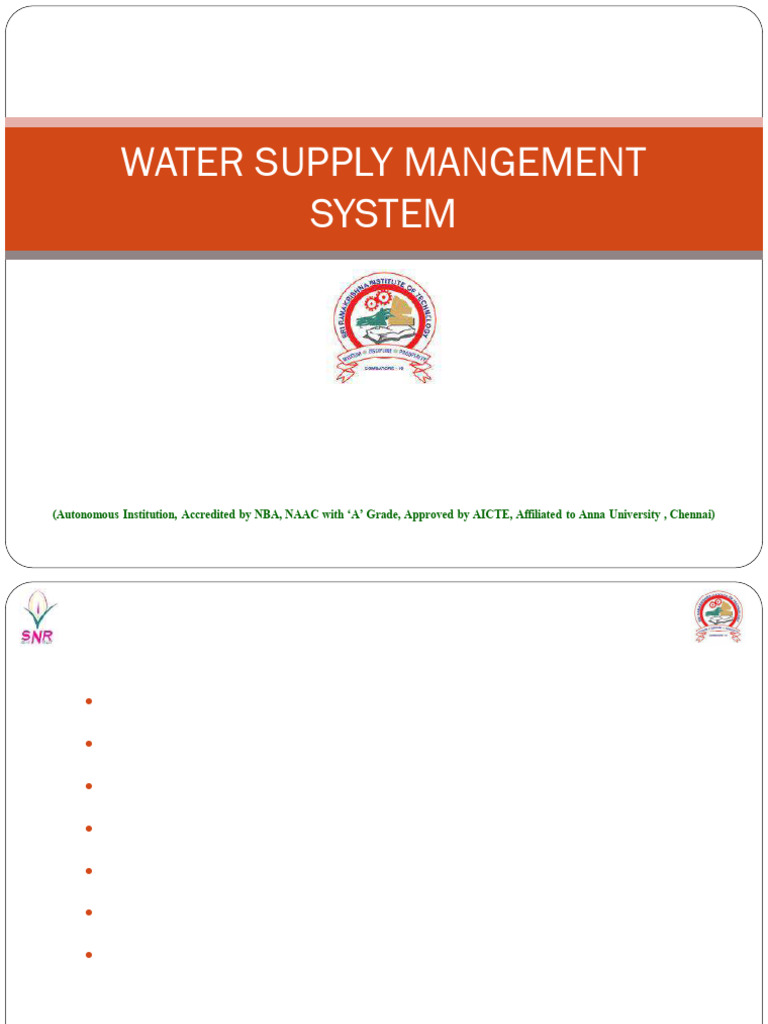 Water Supply Management System | PDF | Internet Of Things | Water Supply