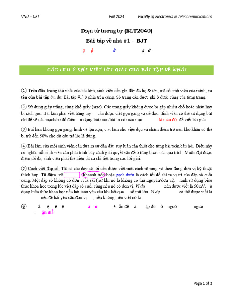 HW 1 - BJT - Fall 2024 | PDF HW 1 - BJT - Fall 2024 | PDF