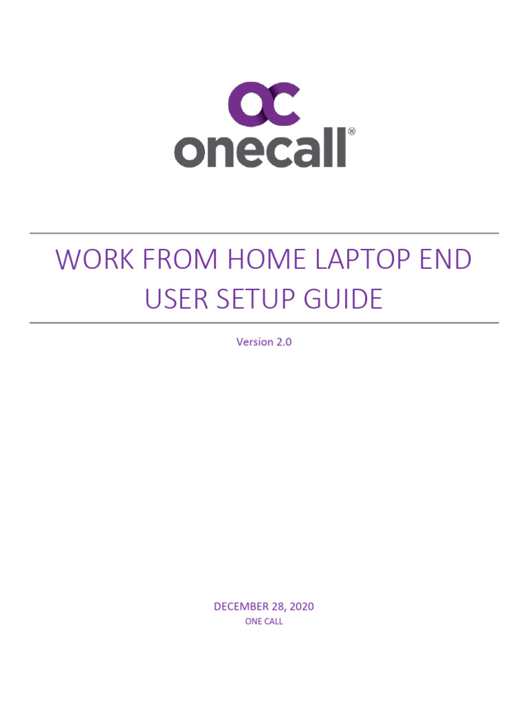 WFH Laptop End User Setup Guide Ver2 | PDF | Laptop | Wi Fi