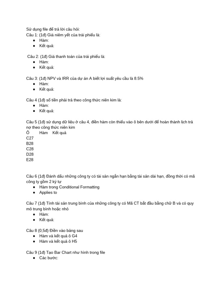 Đề GK ƯDCNTTCNH FTU | PDF