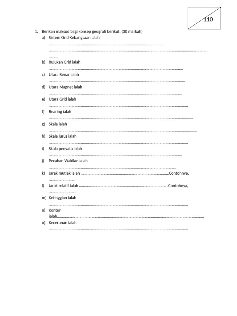 Berikan Maksud Bagi Konsep Geografi Berikut | PDF