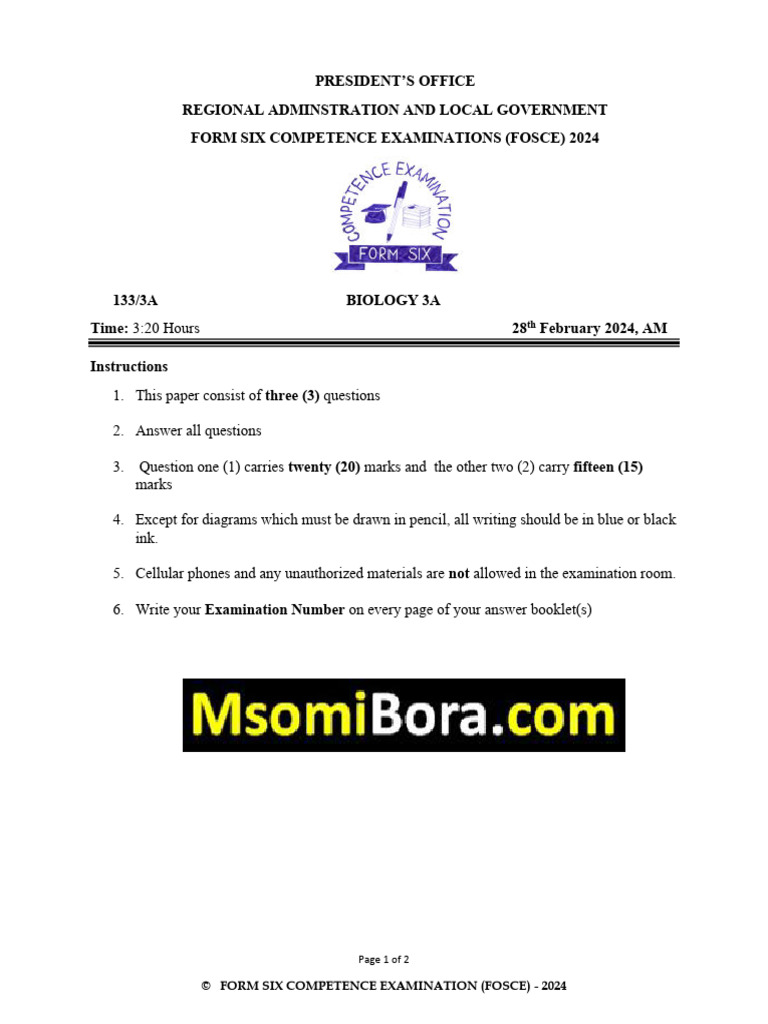 Biology 3a - Exam N Answers | PDF | Insects