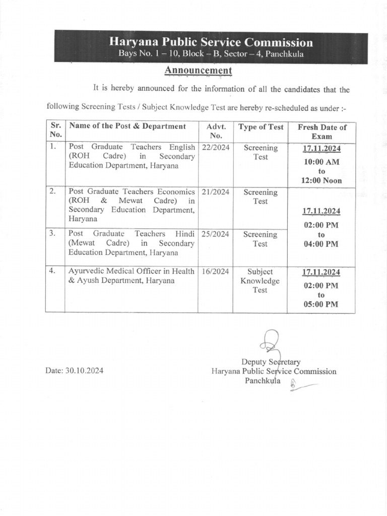 Ann Reschedule ST SKT 30-10-2024 | PDF