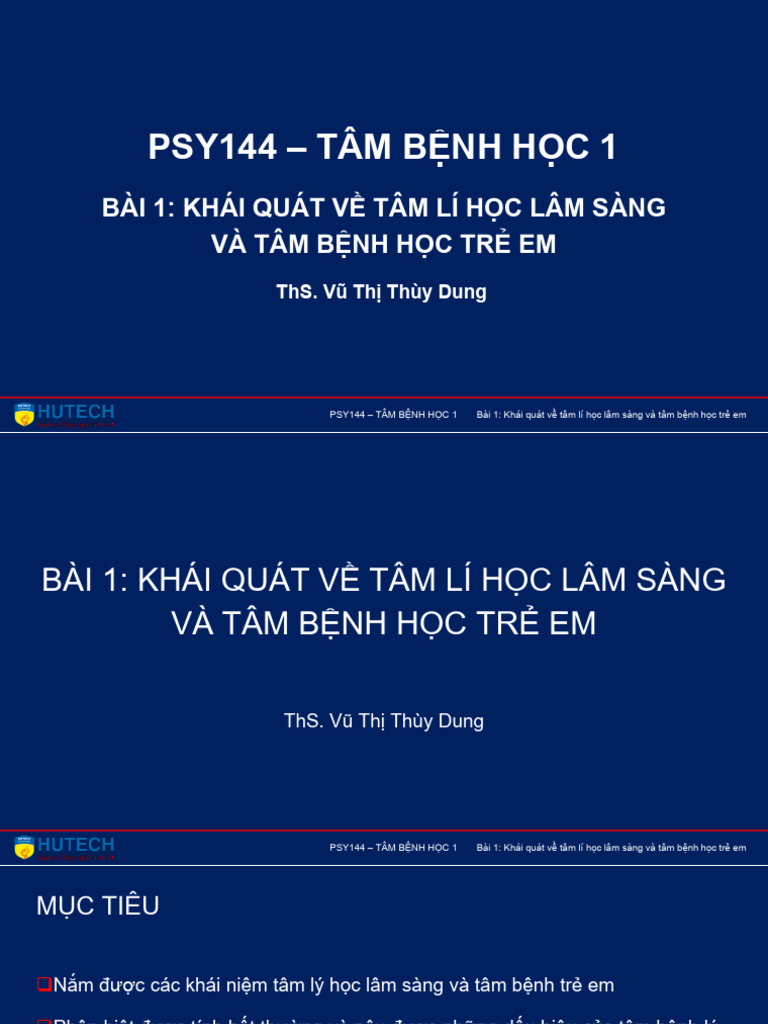 Slide Tam Benh Hoc | PDF