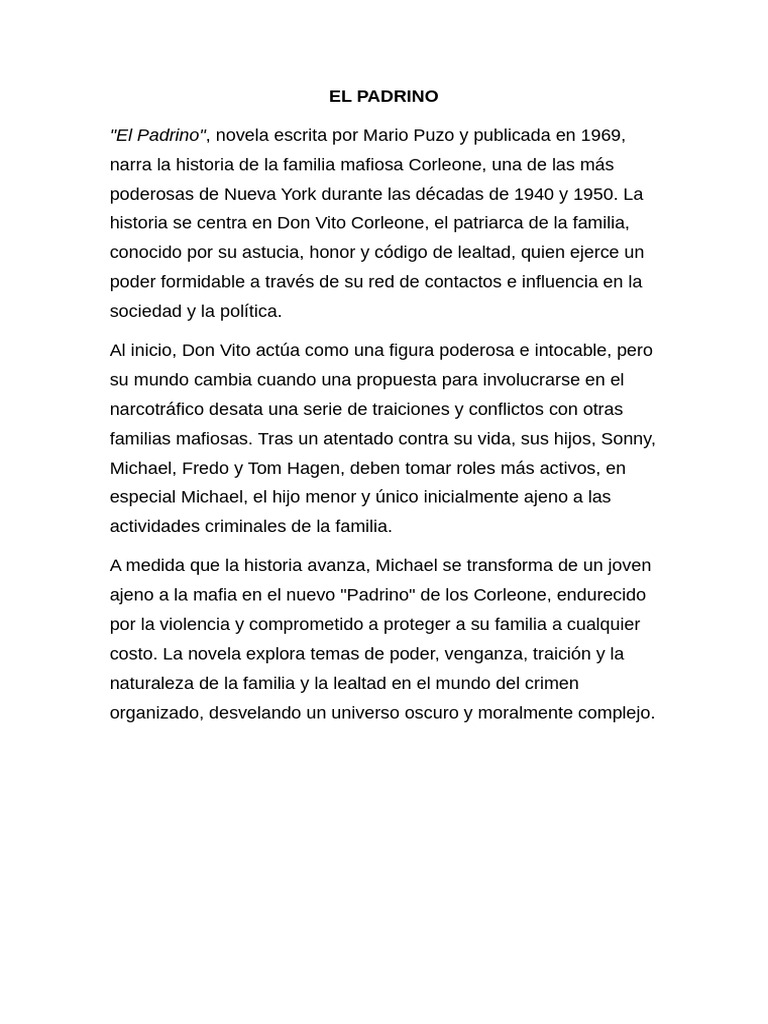 El Padrino | PDF