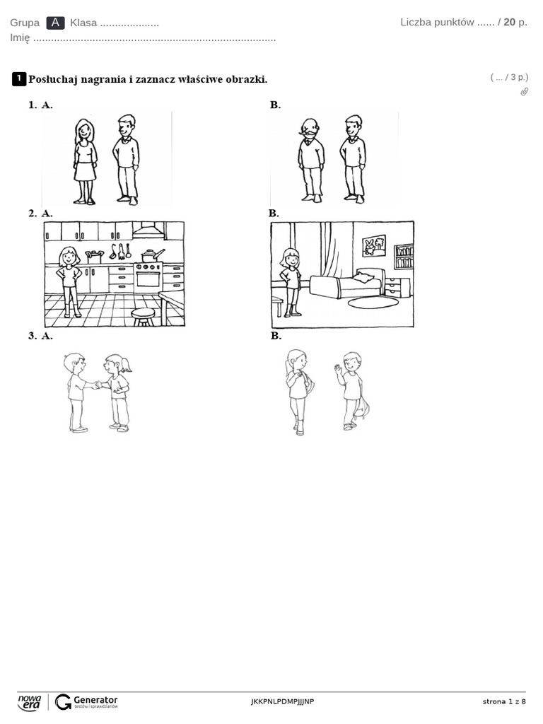 Unit 5. My Family Test 5 Test - Ekowydruk | PDF