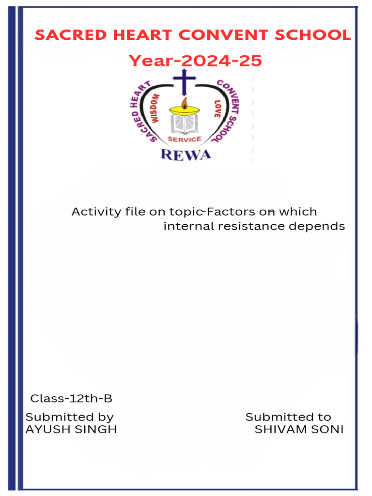 Physics Project: Internal Resistance | PDF