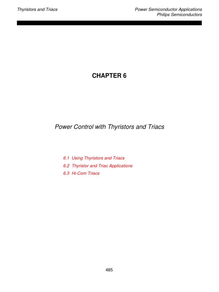 Power Control With Thyristors and Triacs | PDF | Rectifier | Field Effect Transistor