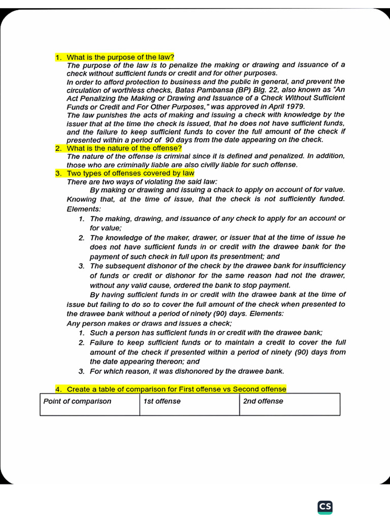 Bouncing Check | PDF