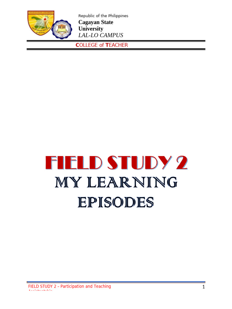 Share FIELD-STUDY-2-EPISODE-1444 | PDF | Teachers | Learning