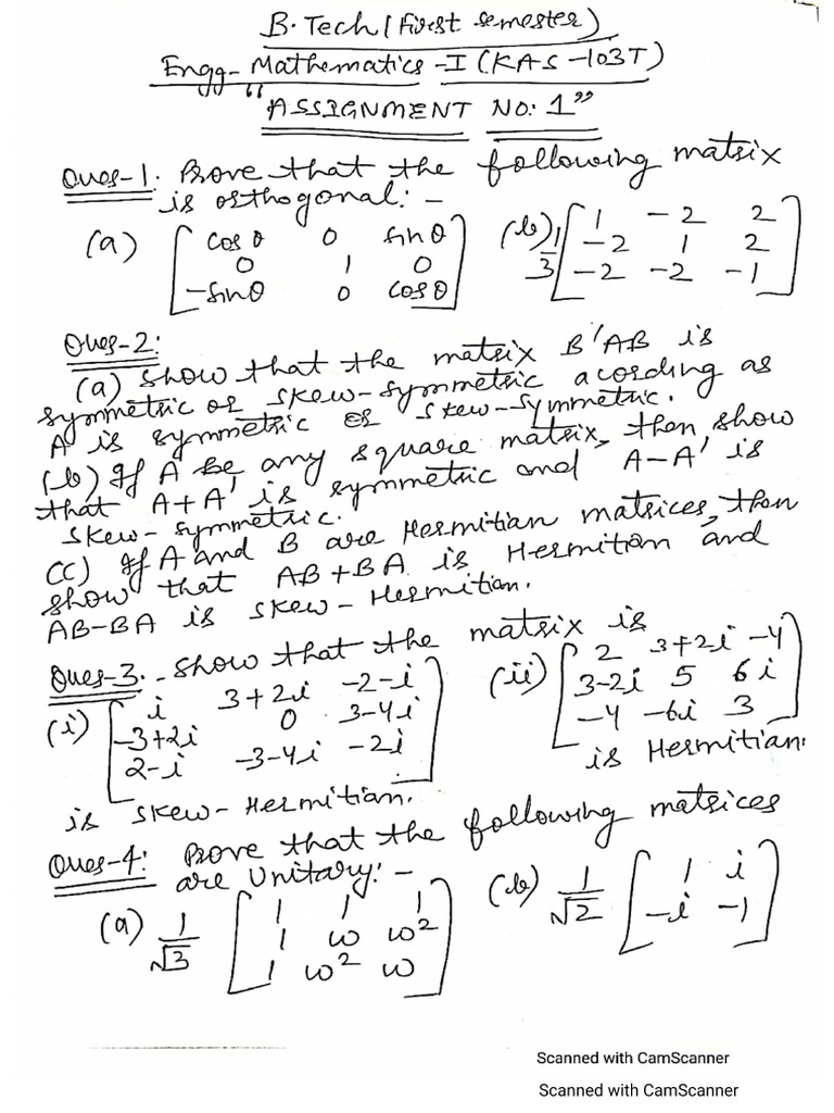 Maths Assignment 1 1 Pdf