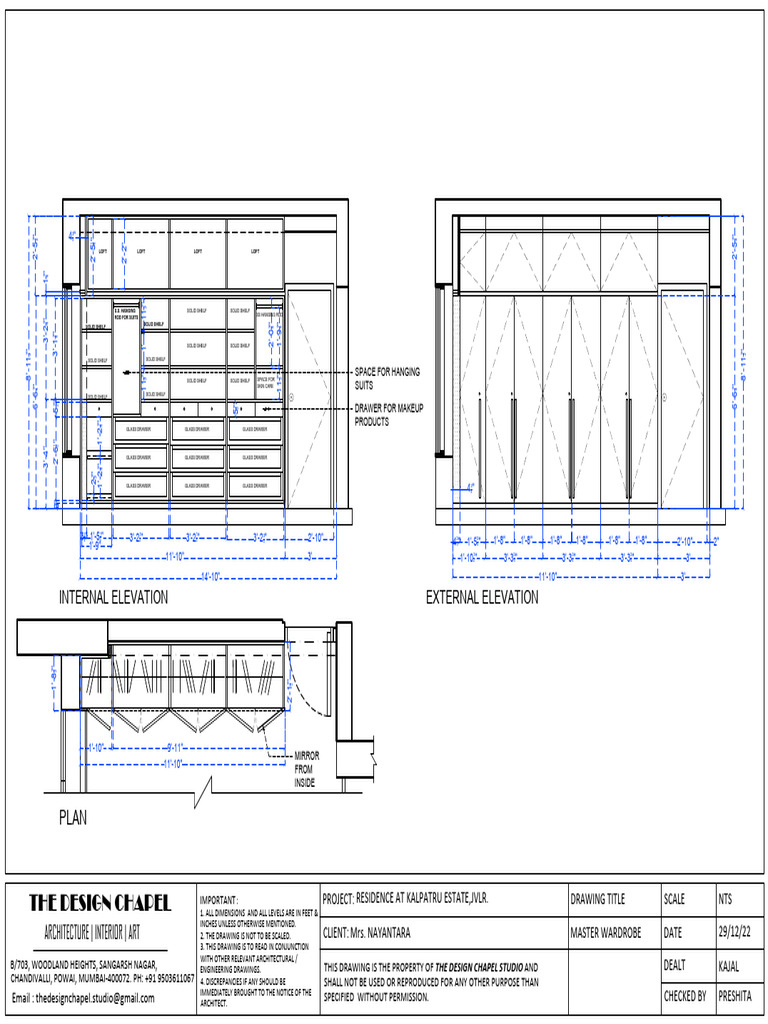 Master Bedroom Wardrobe Internal Design | PDF | Design