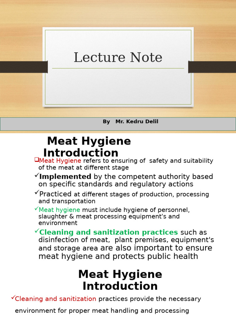 Meat Hygien | PDF | Hygiene | Meat