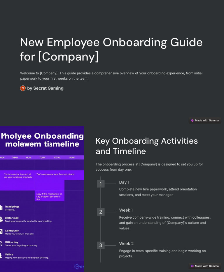 New Employee Onboarding Guide For Company | PDF | Business