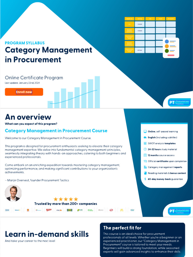 Category Management Procurement Course | PDF | Procurement | Cognition