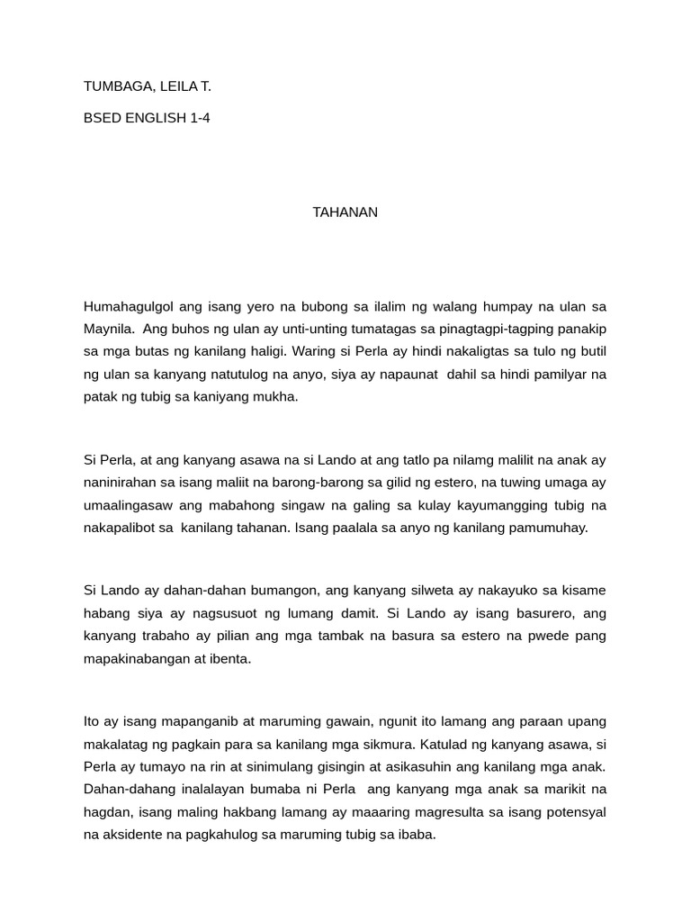 Tahanan LT | PDF