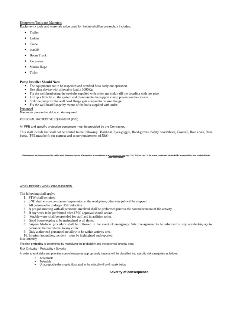 JHA For Construction Operation | PDF | Risk | Speed Limit