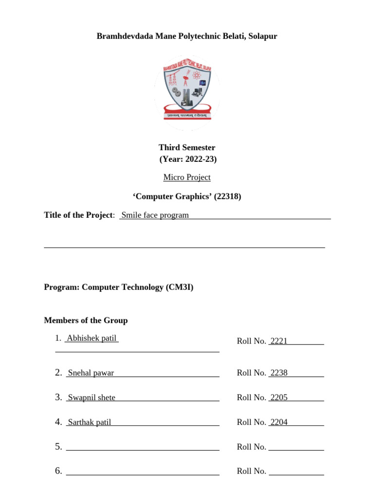CGR Microproject 22-23 Format | PDF