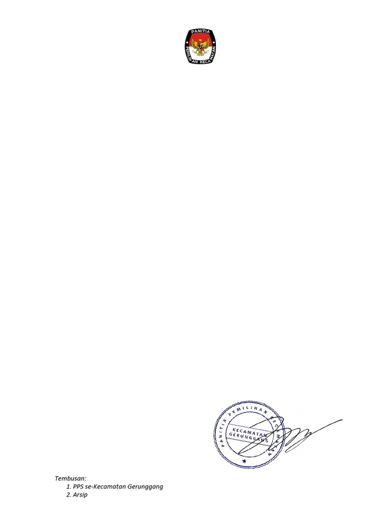 Undangan - PPK Gerunggang - 022 - Bimtek KPPS Pilkada 2024 | PDF