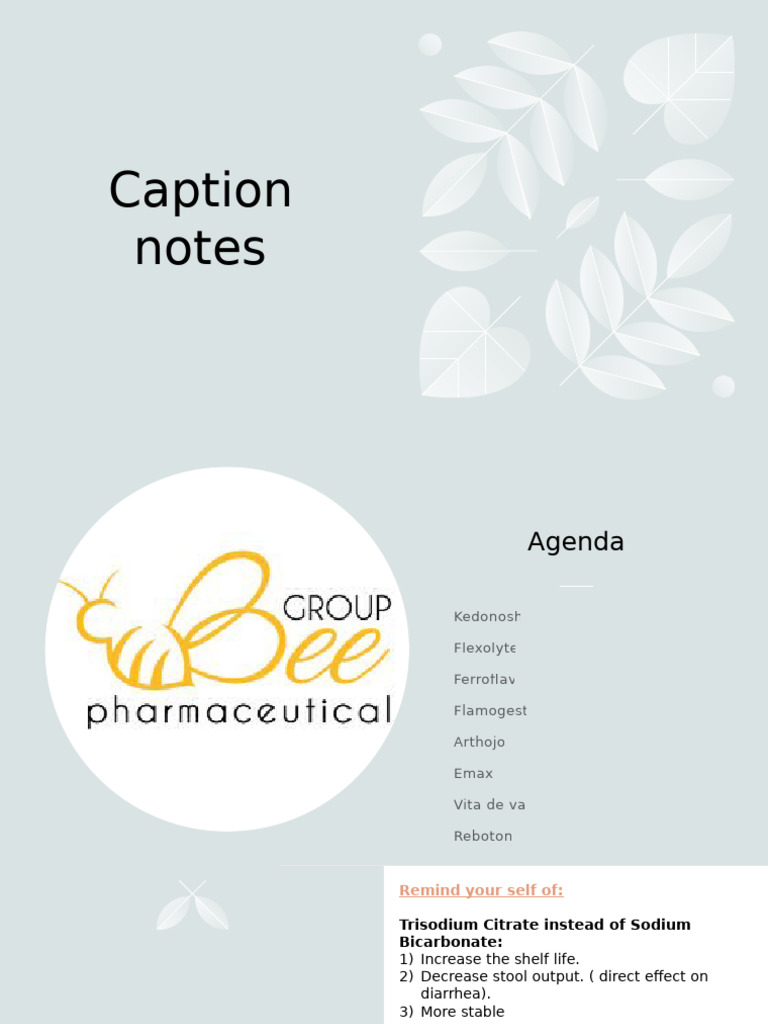 Caption Notes 2024 | PDF | Clinical Medicine | Medical Specialties