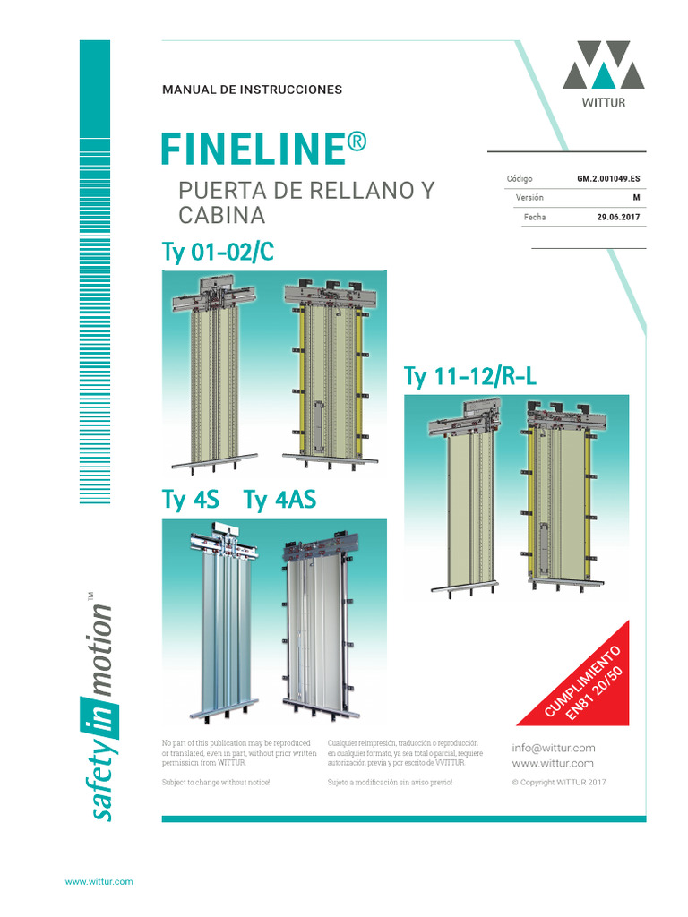 Wittur Fineline - Manual Montaje | PDF | Reciclaje