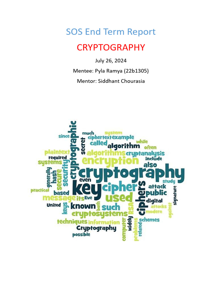 SOS End Term Report | PDF | Cryptography | Encryption