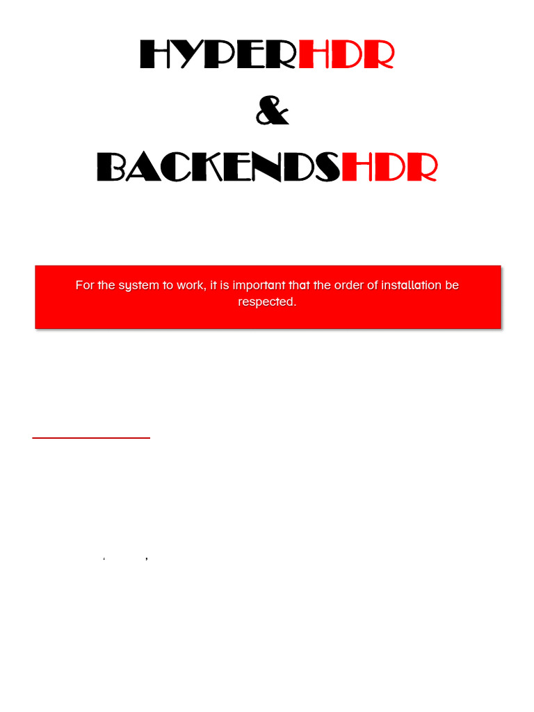 Hyperhdr&Backendshdr Eng | PDF | Computing Platforms | Software