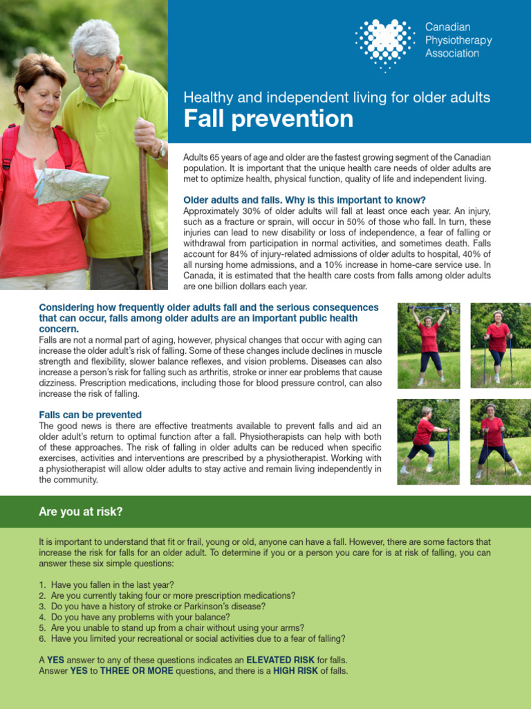Fall Prevention Strategies for Seniors | PDF | Balance (Ability ...