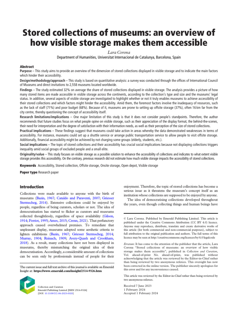 10 1108 - CC 06 2023 0020 | PDF | Museum | Data