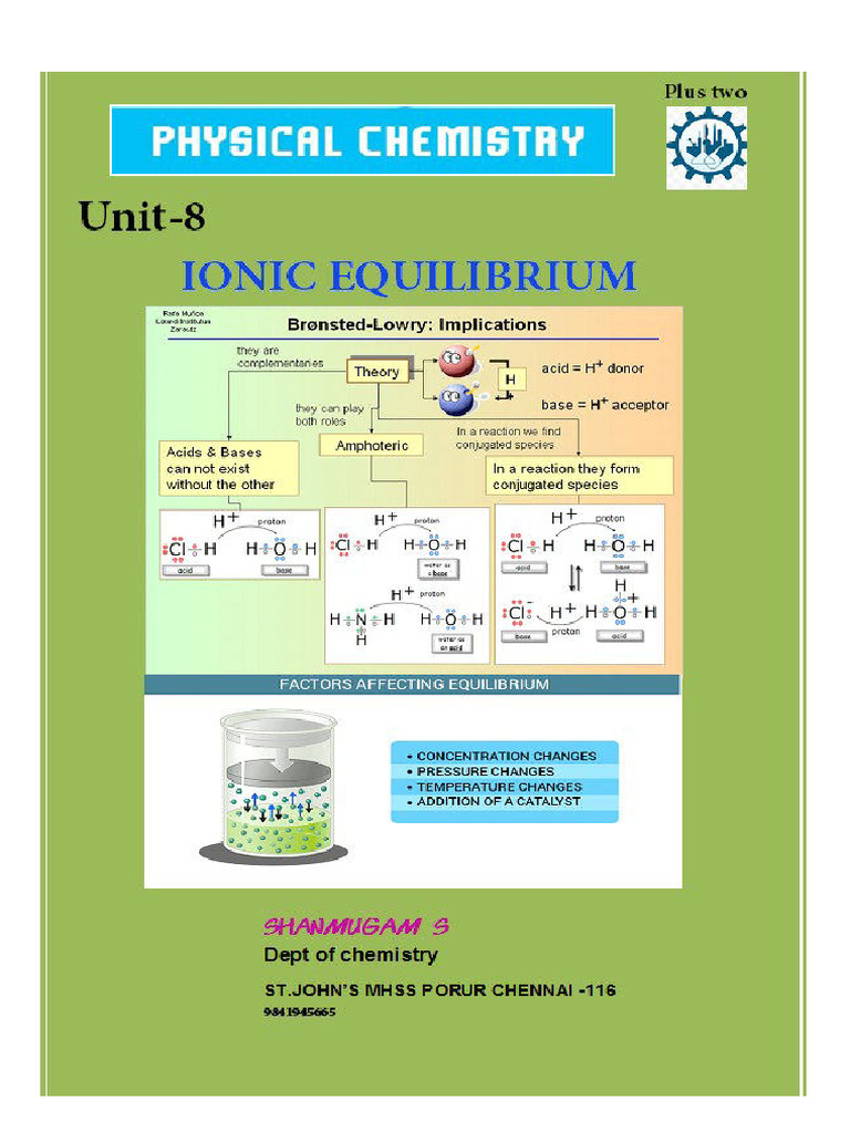 Namma Kalvi 12th Chemistry Unit 8 Study Material em 216920 | PDF | Acid | Ph